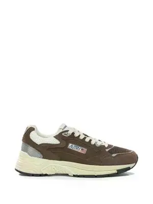AUTRY Hyperway Suede Panelled Sneakers - Brown