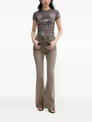 Miss Sixty Polka-dot Lip-print T-shirt