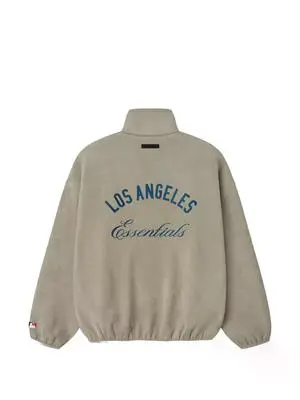 Fear Of God Dodgers Logo-embroidered Half-zip Sweatshirt