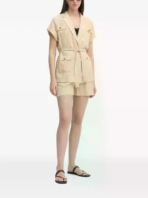 GAUDI Belted Crinkled-effect Shirt