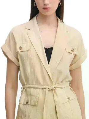 GAUDI Belted Crinkled-effect Shirt