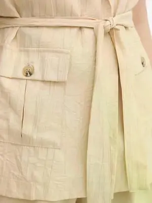 GAUDI Belted Crinkled-effect Shirt