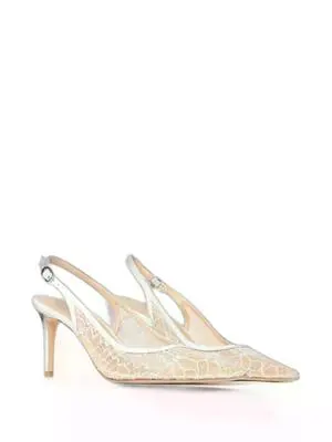 STUART WEITZMAN Power Slingback Pumps - White