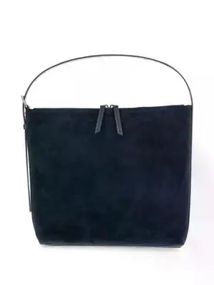 A.p.c. Grained-leather Shoulder Bag - Blue