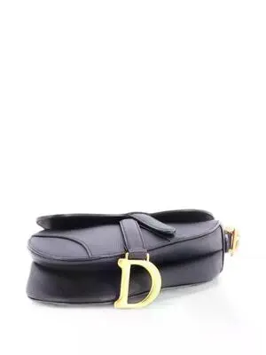 Dior Saddle Handbag With Strap Leather Mini Shoulder Bag