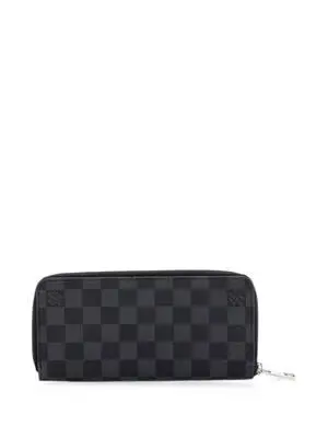 LOUIS VUITTON Zippy Wallet Damier Graphite Vertical Small Wallets - Black