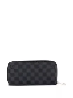 LOUIS VUITTON Zippy Wallet Damier Graphite Vertical Small Wallets - Black