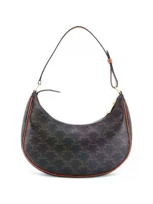 Celine Ava Triomphe Coated Canvas Hobo Bag - Brown