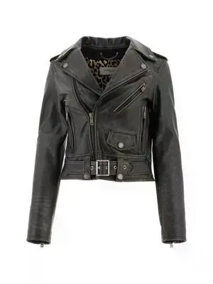 GOLDEN GOOSE Belted Leather Jacket