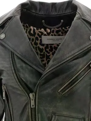 GOLDEN GOOSE Belted Leather Jacket