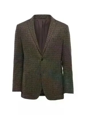 Corneliani Check-pattern Single-breasted Blazer - Brown