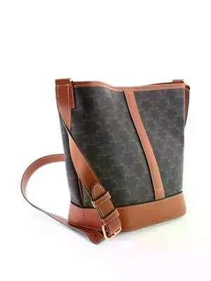Celine Triomphe Coated Canvas Small Bucket Bag