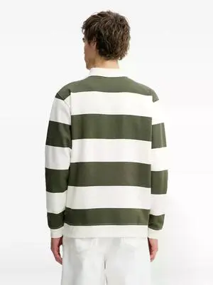 Marc O'polo Striped Polo-collar Sweatshirt