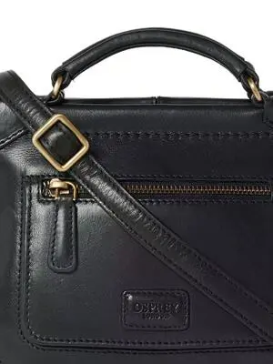 OSPREY Micro Oxford Leather Cross Body Bag - Black