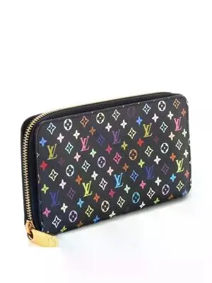LOUIS VUITTON Zippy Wallet Monogram Multicolor Small Wallets - Black