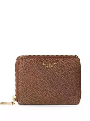OSPREY Small Core Logo-print Pebbled Wallet - Brown