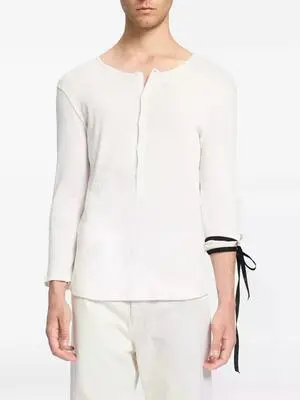 ANN DEMEULEMEESTER Ilyas Serafino Rib-jersey T-shirt