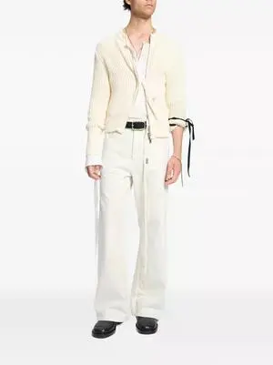 ANN DEMEULEMEESTER Ilyas Serafino Rib-jersey T-shirt