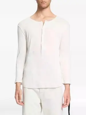 ANN DEMEULEMEESTER Ilyas Serafino Rib-jersey T-shirt