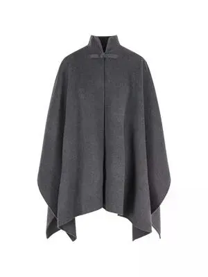 RÓHE Pankou-knot Stand-collar Cape - Grey