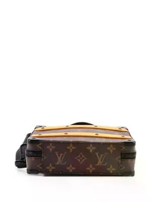 LOUIS VUITTON Handle Soft Trunk Bag Macassar Monogram Canvas Crossbody Bag