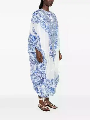 Camilla Crystal-embellished Graphic Print Kimono