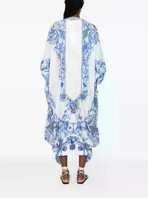 Camilla Crystal-embellished Graphic Print Kimono