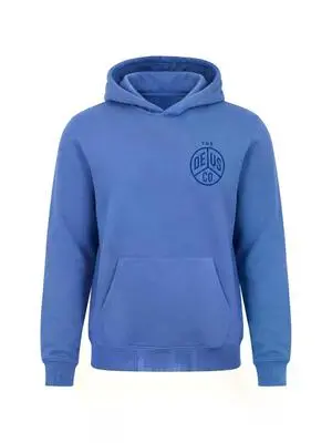 Deus Ex Machina Logo-print Cotton-blend Hoodie - Blue