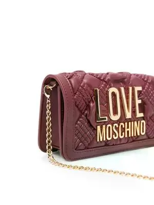 Moschino Quilted Logo-plaque Crossbody Bag