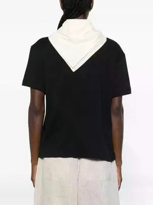 TOTEME Scarf Detail T-shirt - Black