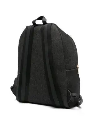 Moschino Denim Logo Backpack - Black