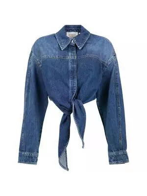 Sportmax Tie-fastening Denim Shirt - Blue
