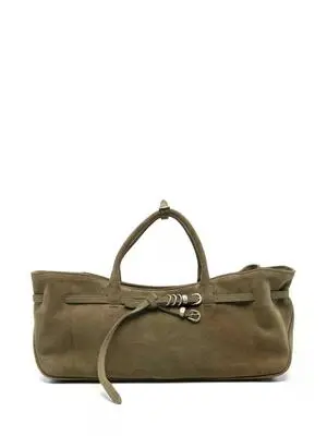 MARGESHERWOOD Suede Tote Bag With Buckle Detail - Green