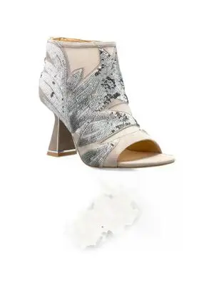KAT MACONIE Sequin-embellished Peep-toe Ankle Boots
