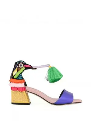 KAT MACONIE Kay Tassel Embellishment Sandals - Blue