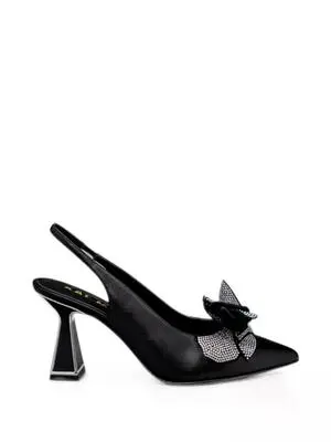 KAT MACONIE Crystal-embellished Slingback Pumps - Black