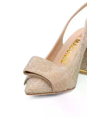 KAT MACONIE Crystal-embellished Bow Slingback Pumps