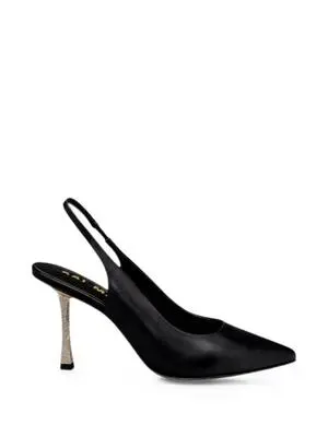 KAT MACONIE Crystal-embellished Slingback Pumps - Black