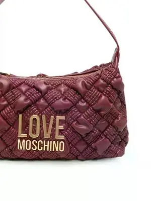 Moschino Quilted Logo-plaque Shoulder Bag