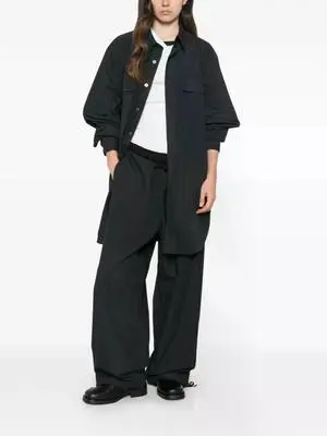 Études Studio Wide Leg Drawstring Hem Trousers