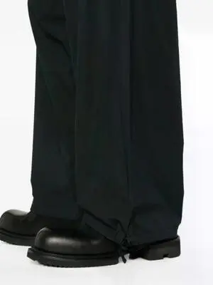 Études Studio Wide Leg Drawstring Hem Trousers