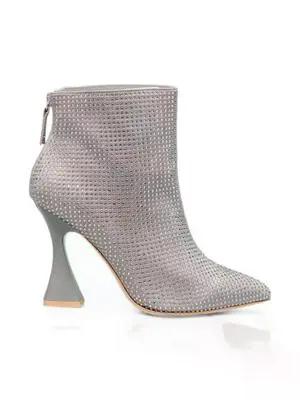 KAT MACONIE Crystal-embellished Ankle Boots - Silver