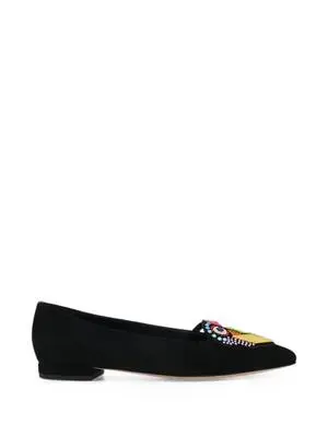 KAT MACONIE Embellished Pointed-toe Ballet Flats