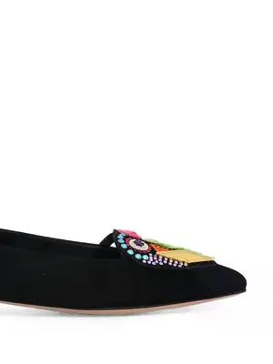 KAT MACONIE Embellished Pointed-toe Ballet Flats