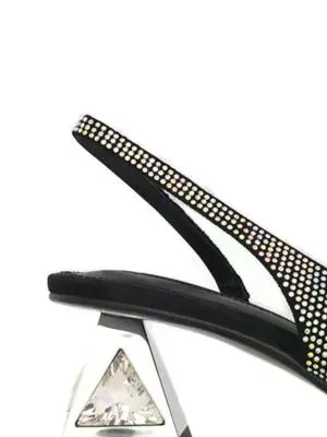 KAT MACONIE Crystal-embellished Slingback Pumps
