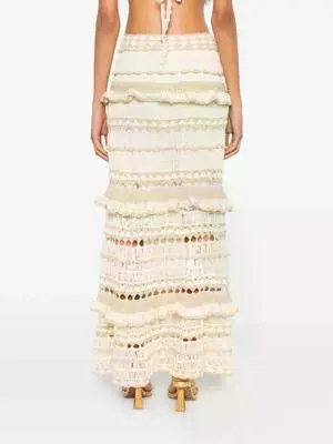 Zimmermann Crochet Ruffled Skirt