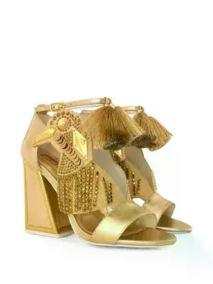 KAT MACONIE Aya Embellished Bird-motif Sandals - Pink