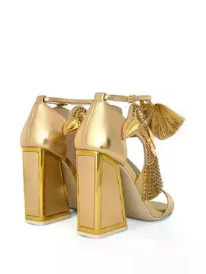 KAT MACONIE Aya Embellished Bird-motif Sandals - Pink