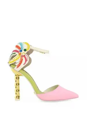 KAT MACONIE Ezili Embellished Pointed-toe Pumps - Pink