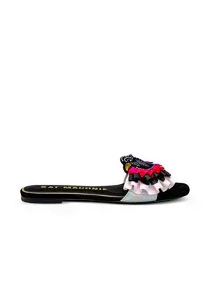 KAT MACONIE Ruffled Sandals - Black